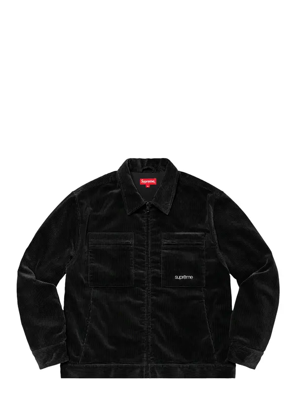 Supreme Corduroy Zip Jacket - Black