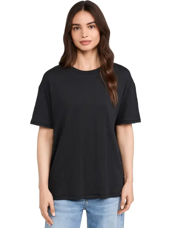 Rag & Bone Mini Slub Boyfriend Tee - Black