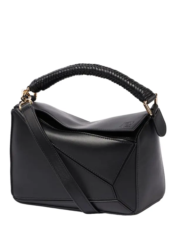 Loewe Puzzle Small Leather Tote - Black