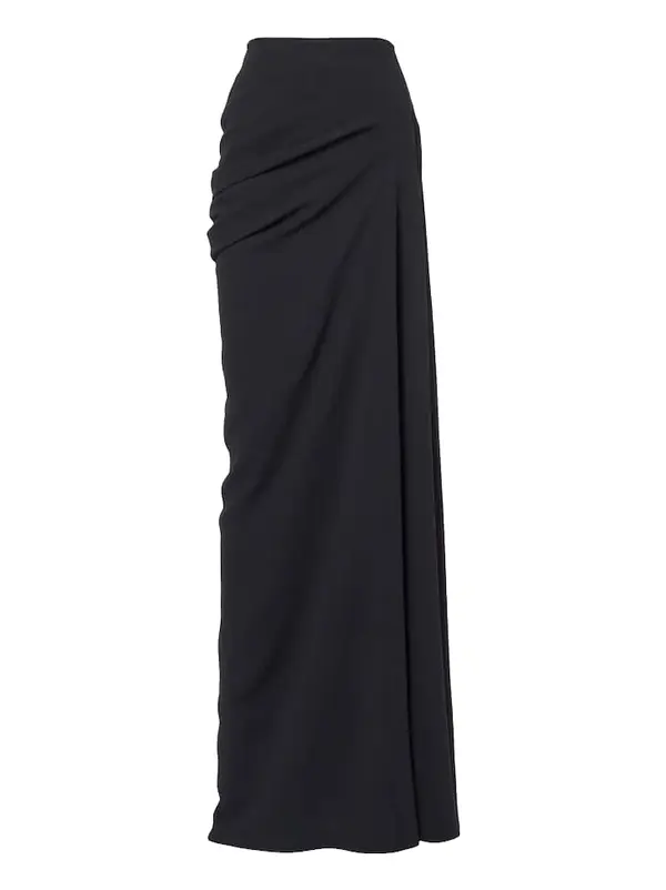 Dries Van Noten Draped Maxi Skirt - Black