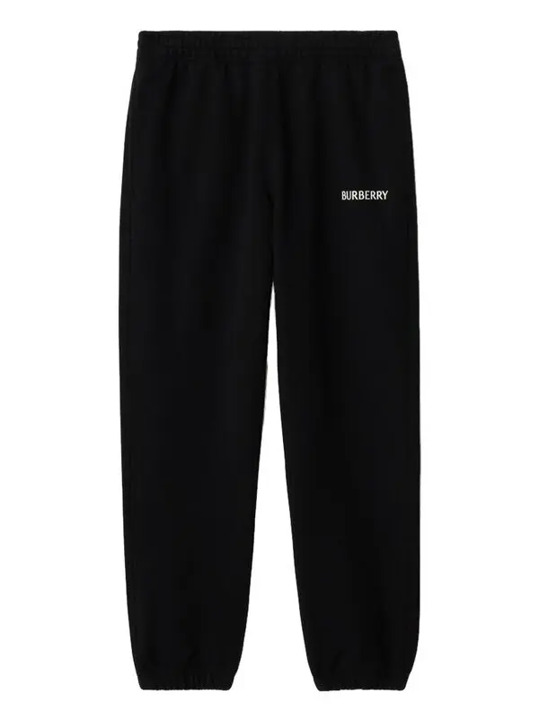 Burberry Logo Cotton Jogging Pants - Black