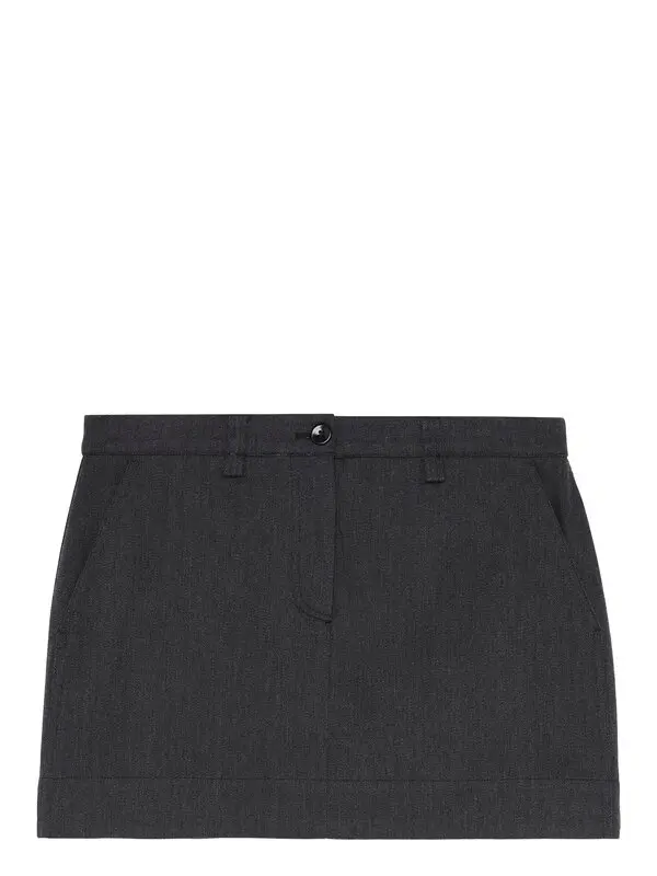 Proenza Schouler White Label Silas Mini Skirt - Shadow
