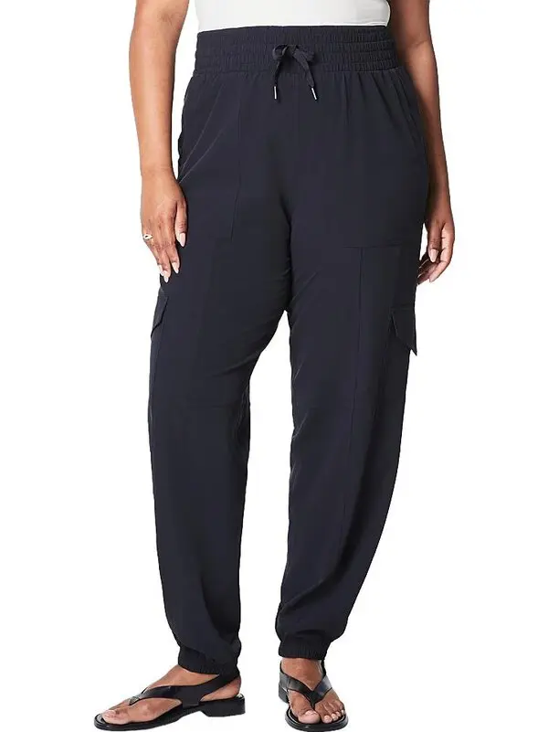 Spanx On The Move Cargo Jogger Pants - Very Black