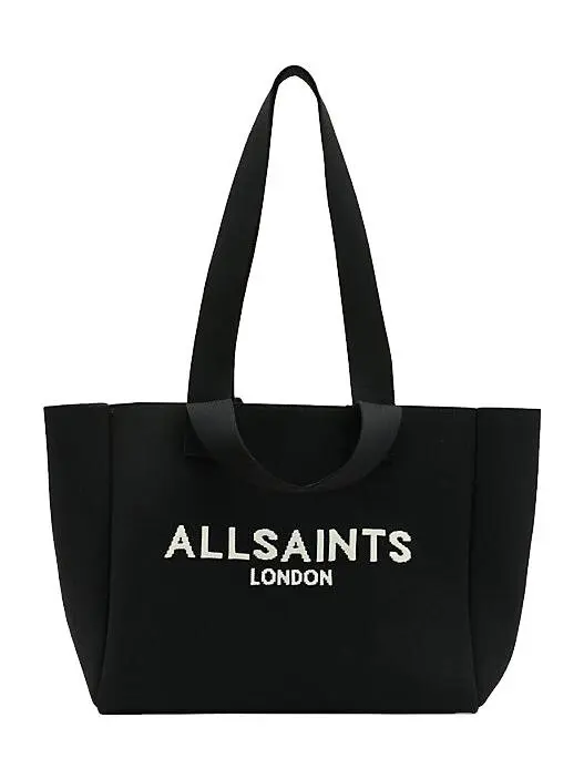ALLSAINTS Izzy Logo-jacquard Tote - Black