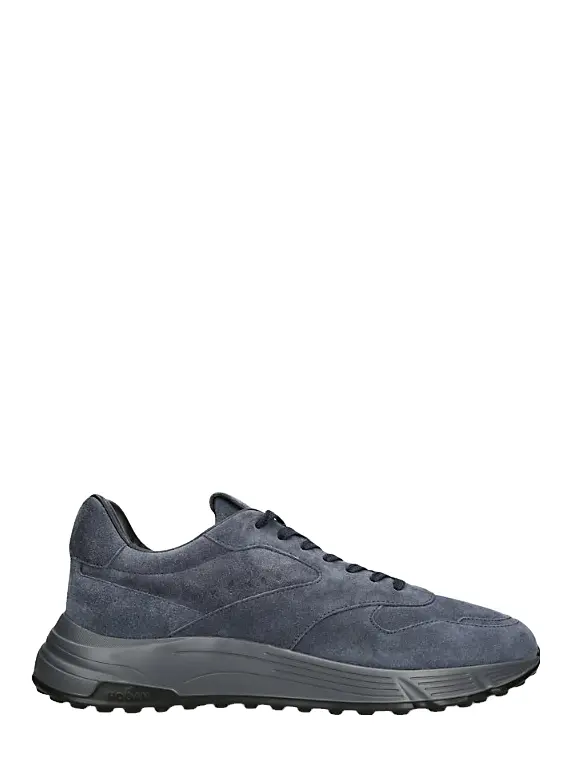 Hogan Hyperlight Branded Suede Low-top Trainers - Navy