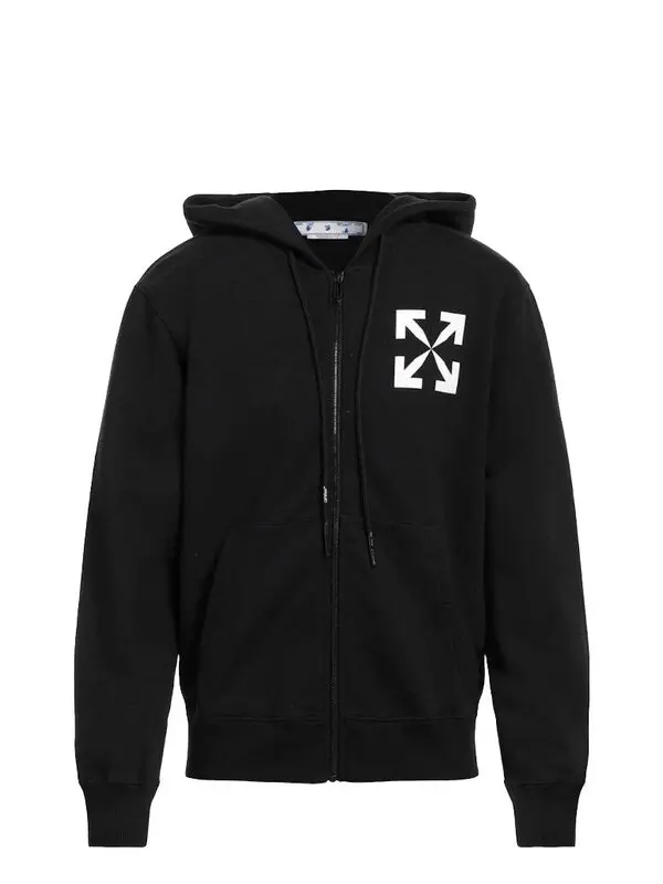 Off-White Slim Fit Zip-up Hoodie - Black