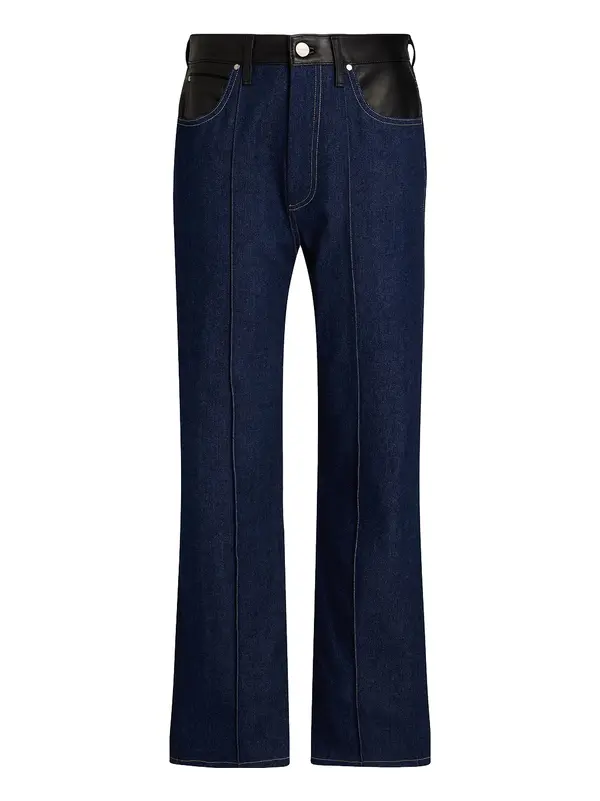 GOLDSIGN Martin High-rise Straight-leg Jeans - Dark Denim