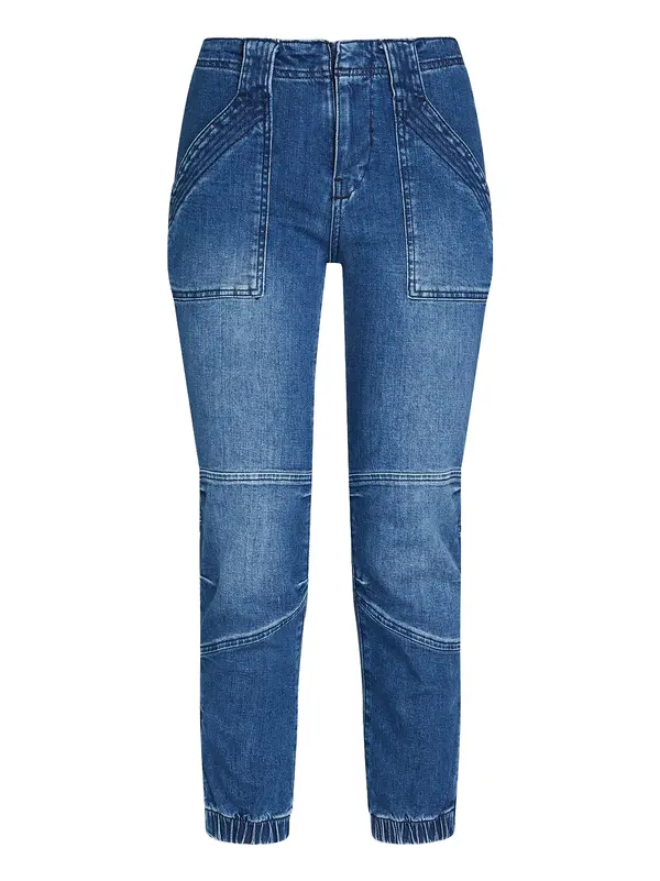 FRAME Cropped Slim-leg Mid-rise Jeans - Mid Denim