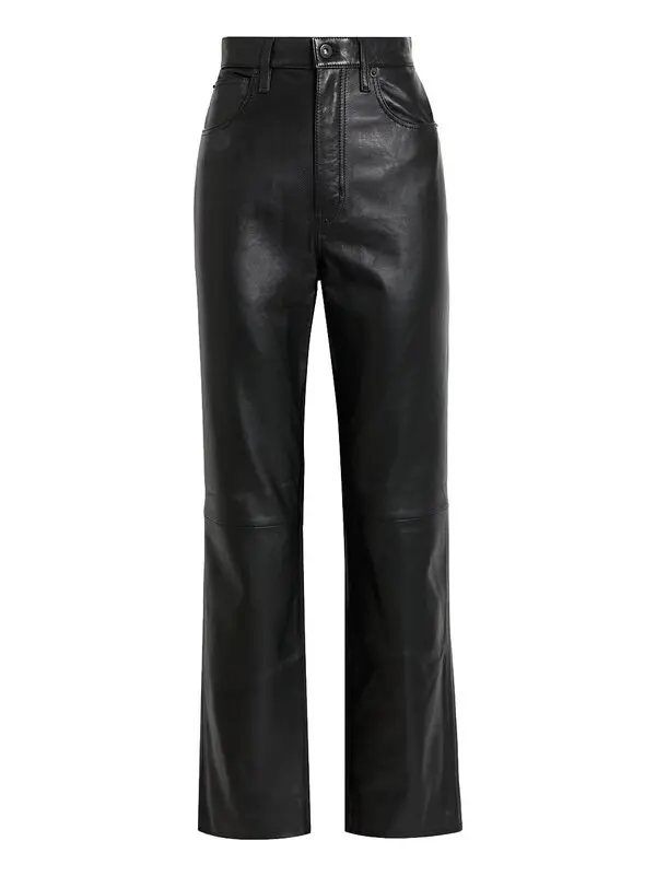 SLVRLAKE London Straight-leg Leather Pants - Black