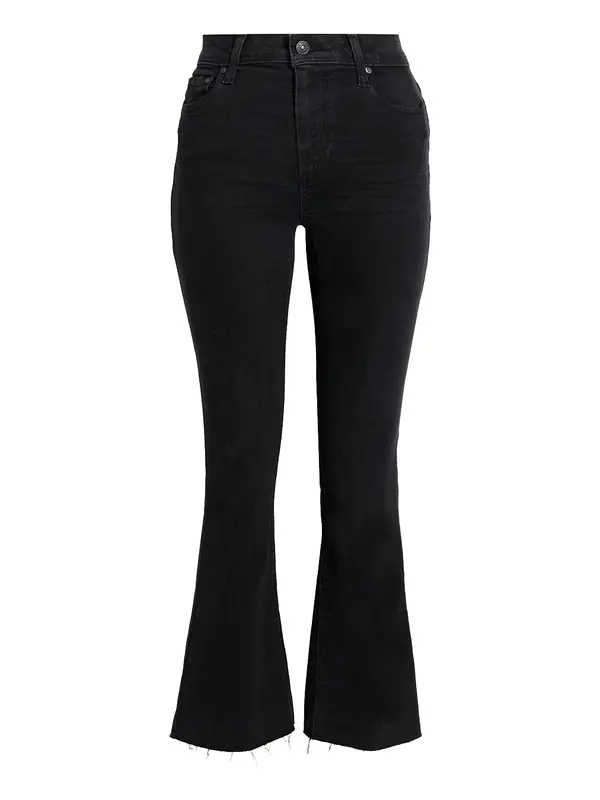 Paige Claudine Distressed Kick-flare Jeans - Black