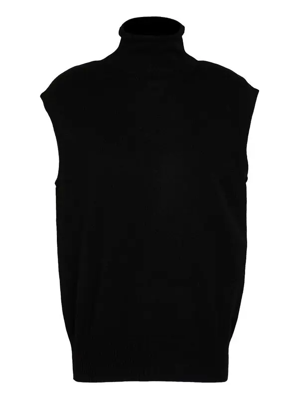 Autumn Cashmere Turtleneck Top - Black