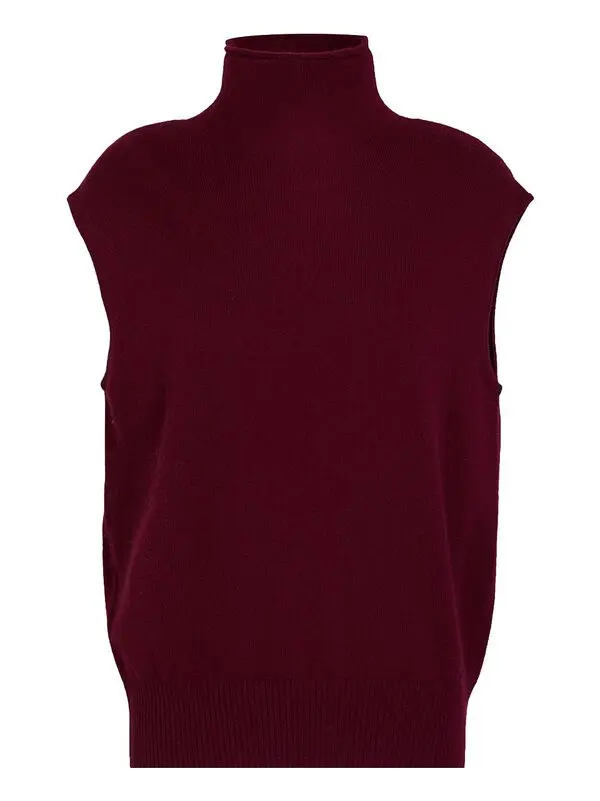 Autumn Cashmere Turtleneck Top - Merlot