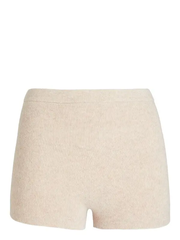 Naadam Ribbed Cashmere-blend Shorts - Beige