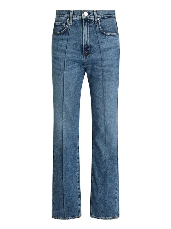 GOLDSIGN Martin High-rise Straight-leg Jeans - Mid Denim