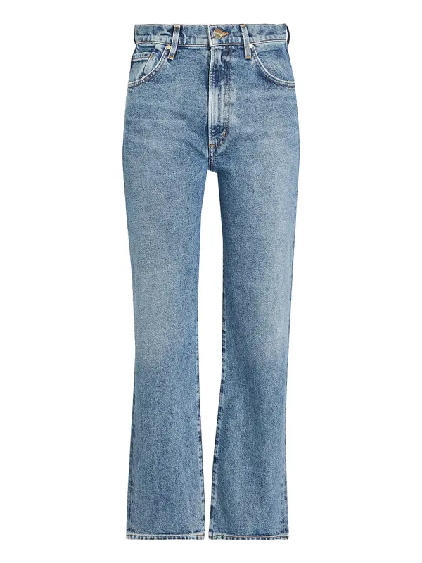 GOLDSIGN The Mellery High-rise Straight-leg Jeans - Mid Denim