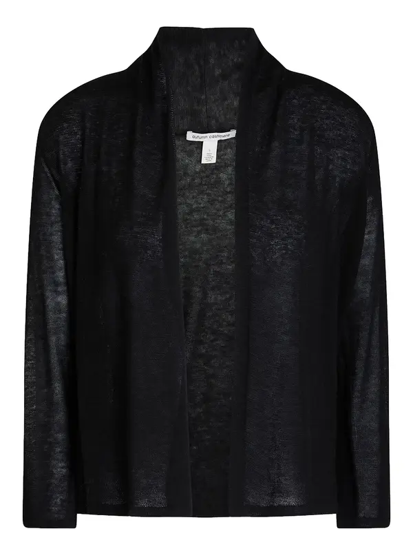 Autumn Cashmere Open Front Cardigan - Black