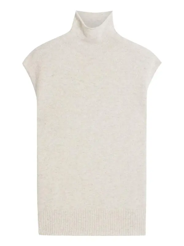 Autumn Cashmere Cashmere Turtleneck Top - Beige