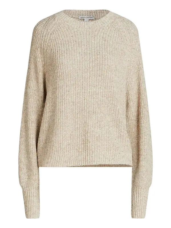 Autumn Cashmere Donegal Ribbed-knit Sweater - Beige