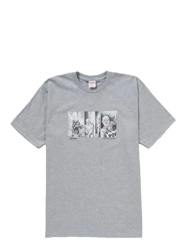 Supreme Mister Cartoon Pow Tee Shirt - Heather Grey