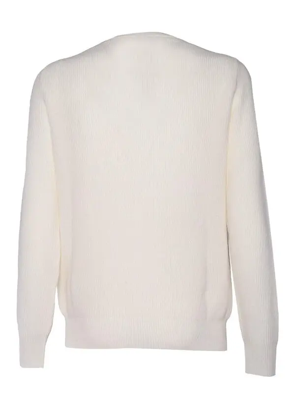 BALLANTYNE Round Neck Pullover - White