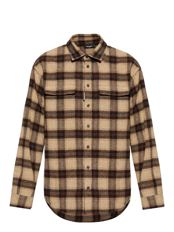 Dsquared2 Checkered Shirt - Brown