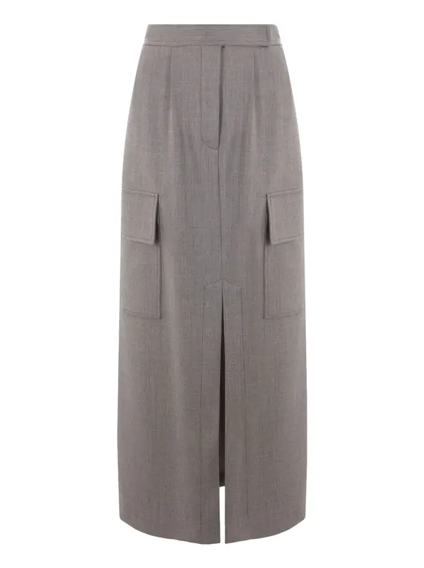 CRIDA MILANO Chioggia Midi Skirt - Grey