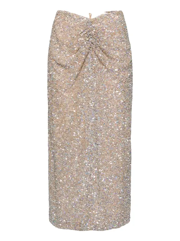 Costarellos Sequinned Skirt - Gold