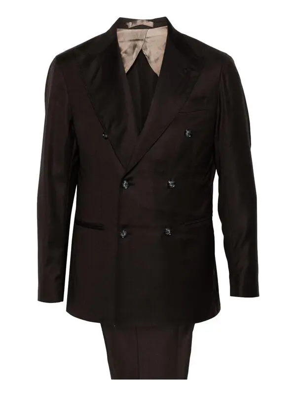 BARBA NAPOLI Virgin-wool Suit - Brown