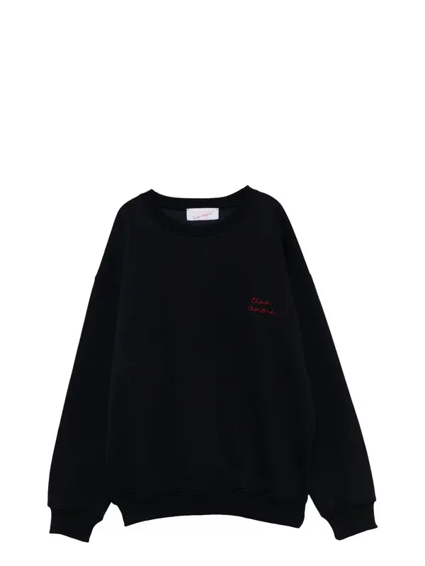 Giada Benincasa Slogan-embroidered Sweatshirt - Blue
