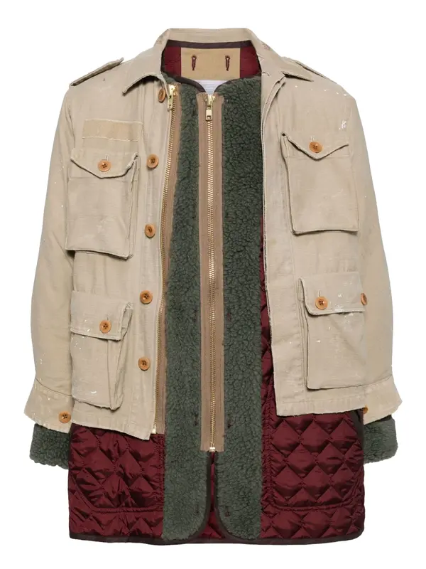 Kolor Patchwork Jacket - Neutrals