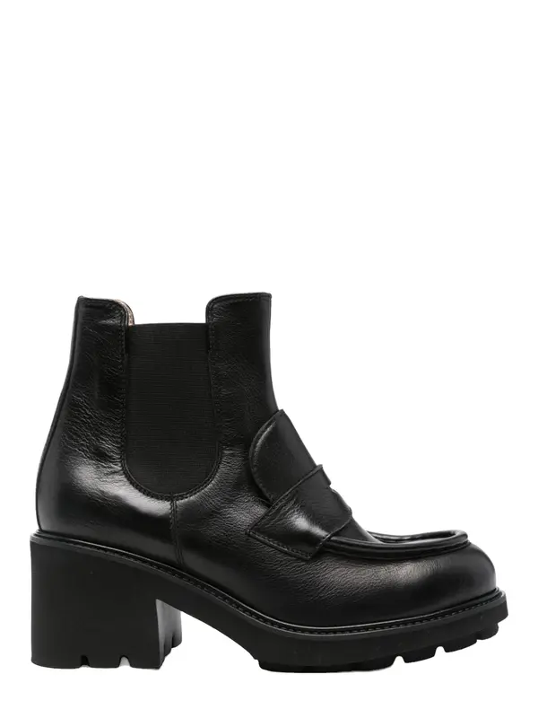DOUCAL'S 75mm Penny-slot Ankle Boots - Black