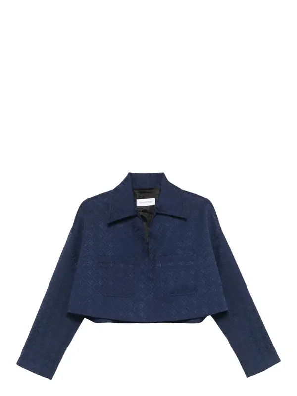 MARINE SERRE Moon Diamond Jacquard Vareuse - Blue