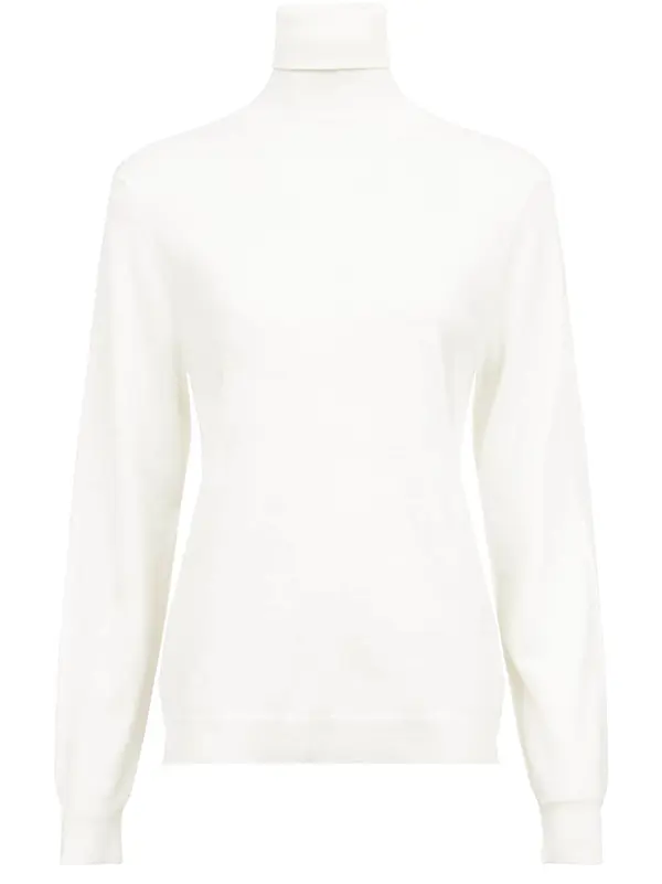 MAISON MARGIELA High-neck Merino-wool Sweater - White
