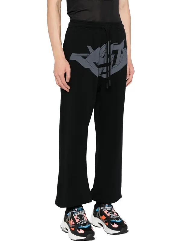 COUNTY OF MILAN Marcelo Burlon Graphic Print Pants - Black
