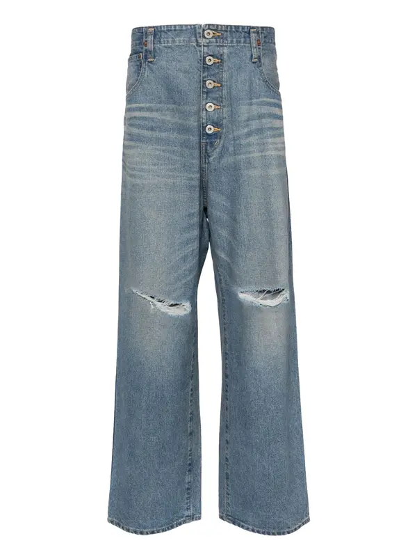 Junya Watanabe Ripped Jeans - Blue