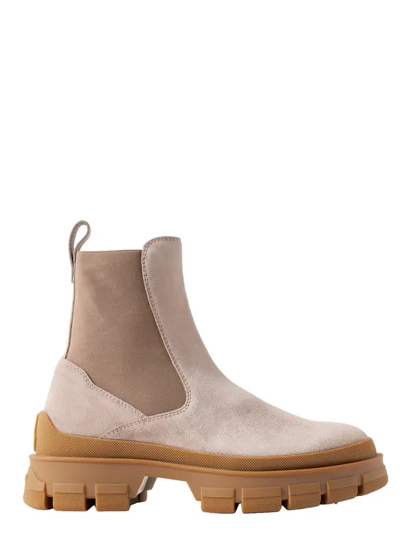 Moncler Hevea Suede Chelsea Boots - Brown