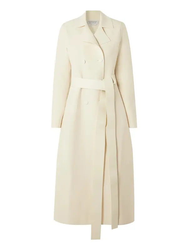Gabriela Hearst Kant Belted Double-breasted Coat - Ivory