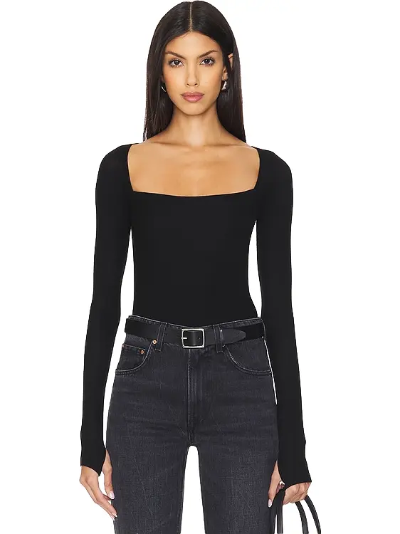 Michael Lauren Kaleb Long Sleeve Top - Black