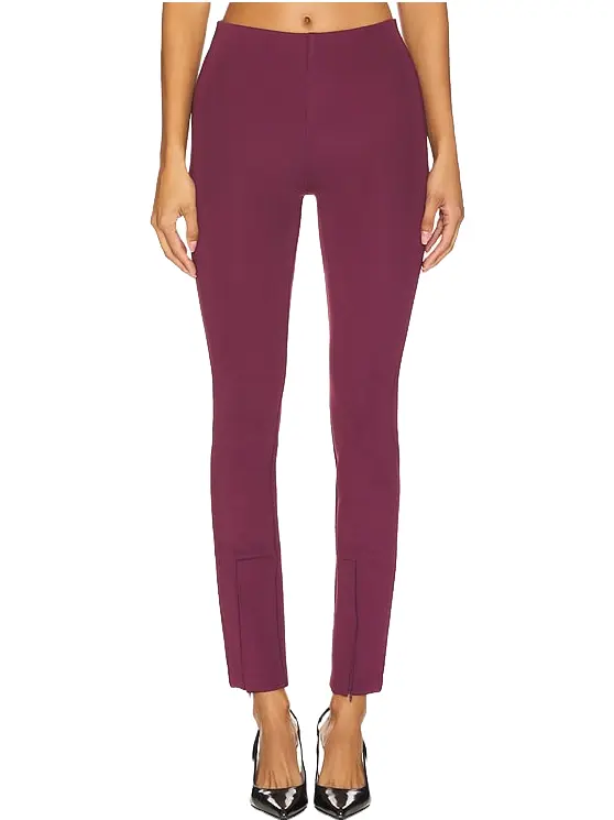 Good American Sculpting Boss Pull On Slim Pant - Oxblood002