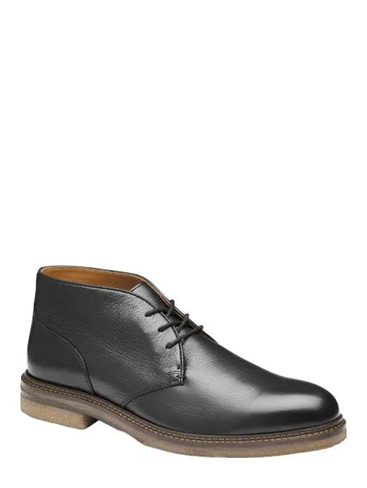 Johnston & Murphy Calder Chukka Boot - Black Tumbled Full Grain