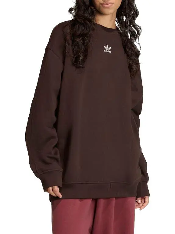 Adidas Originals By Alexander Wang Essentials Oversize Crewneck Sweatshirt - Aurora Coffee
