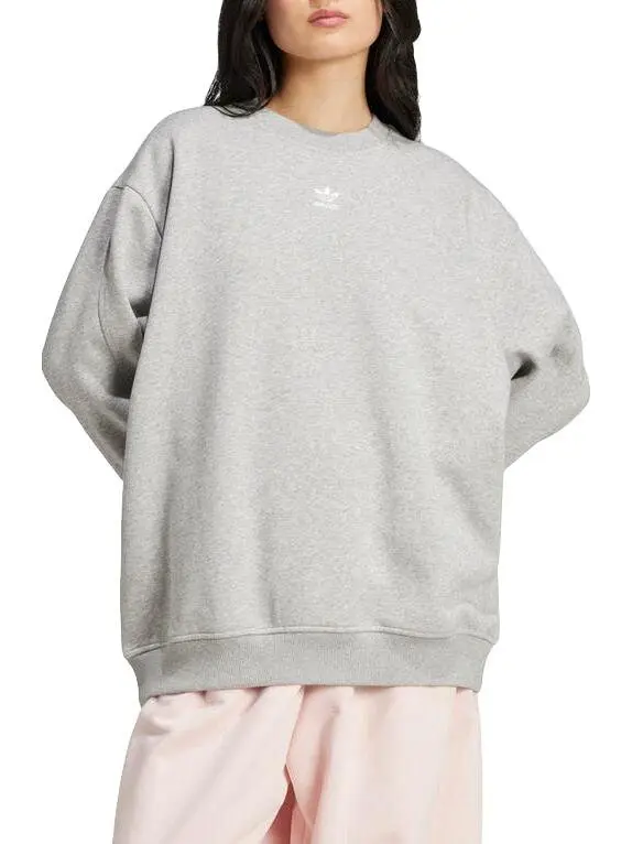 Adidas Originals By Alexander Wang Essentials Oversize Crewneck Sweatshirt - Medium Grey Heather