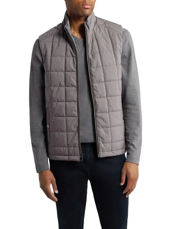 Johnston & Murphy Quilted Vest - Gray