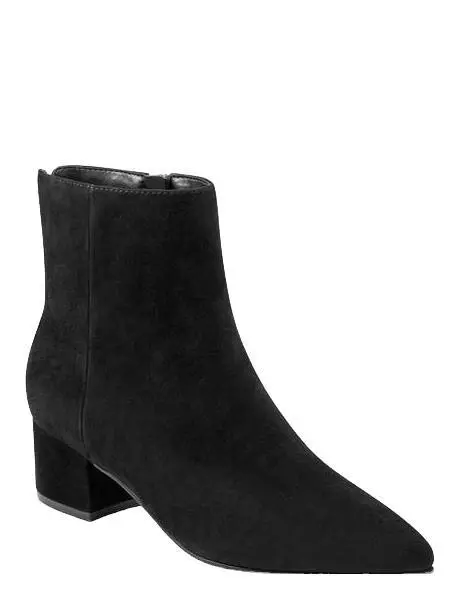 Marc Fisher Leonna Pointed Toe Bootie - Black Suede