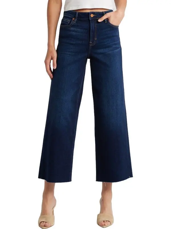 HIDDEN JEANS Clean Stretch Wide Leg Jeans - Dark Wash