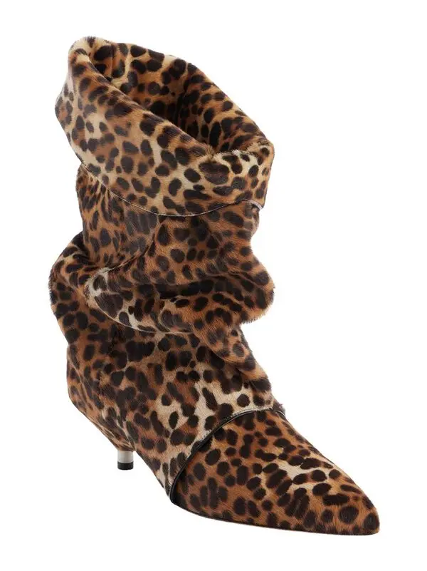 Isabel Marant Edrik Calf Hair Booties - Leopard