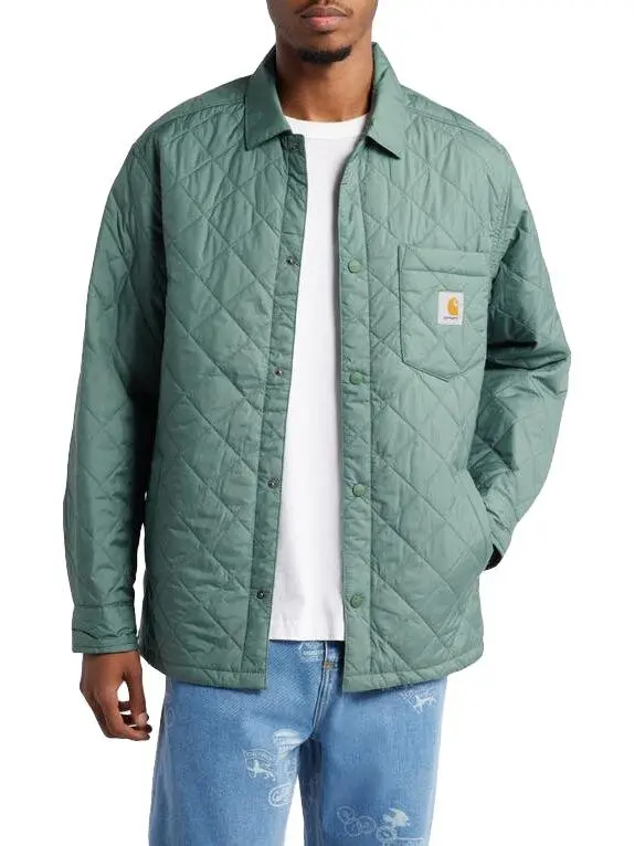 Carhartt Work In Progress Wadeson Quilted Shirt Jacket - Duck Green
