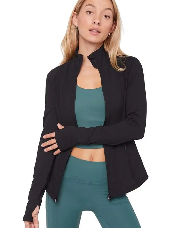 REBODY Zip Up Cloudlux Track Jacket - Metropolis Black