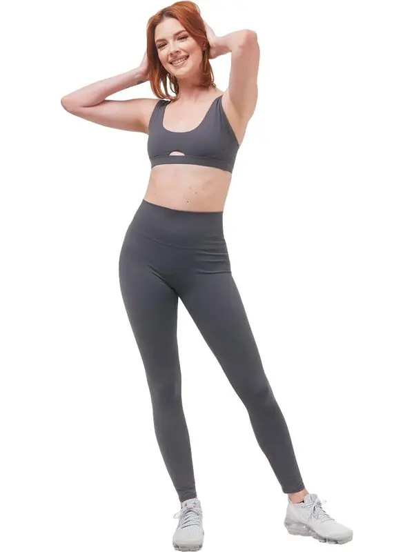 REBODY Hybrid Cloudlux Leggings 25" High Waist - Smoke