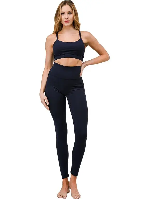 REBODY Hybrid Cloudlux Leggings 25" High Waist - Space Navy